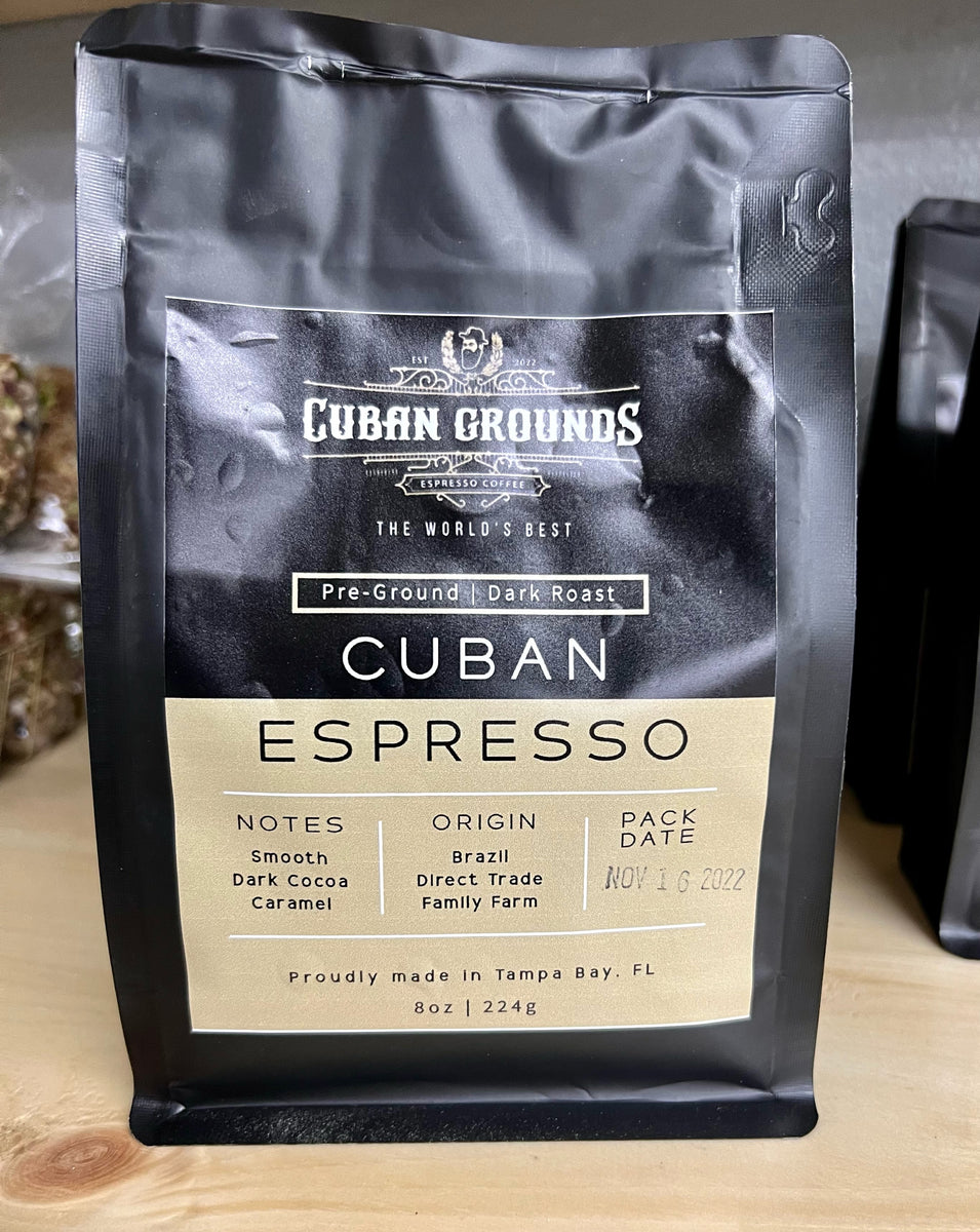 Cuban Espresso - Pre-Ground Dark Roast - Cuban Grounds – Cypress Creek ...